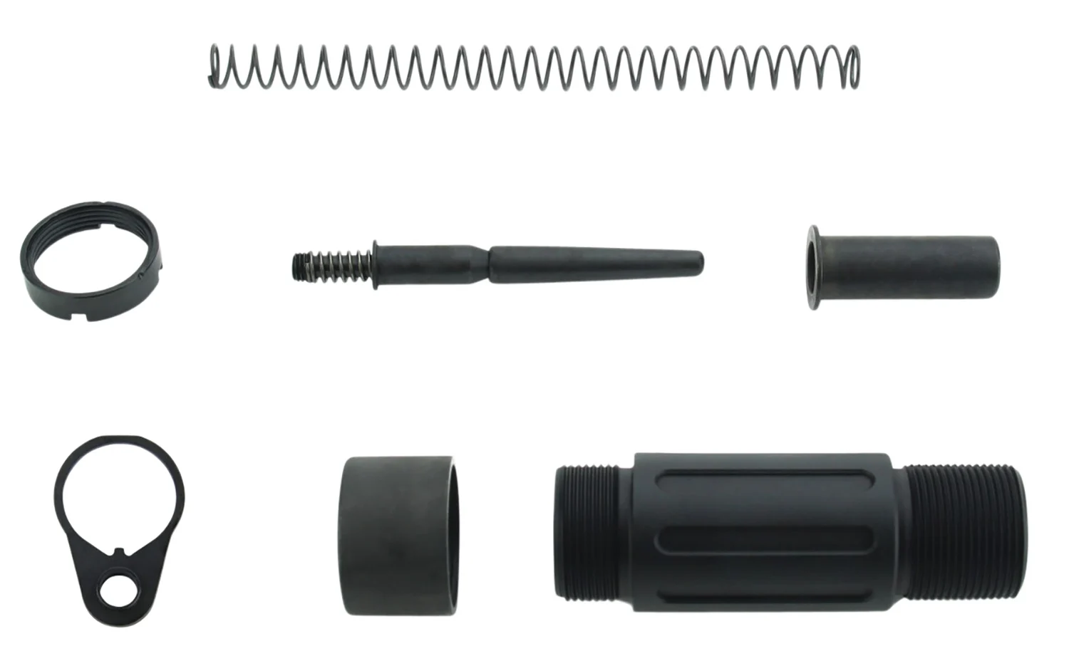 TacFire MAR139C Short Buffer Tube System Black Anodized Aluminum with ...