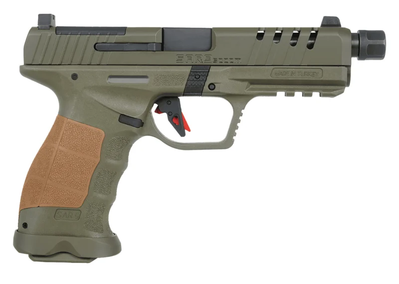 SAR USA SAR9SOCOMOD10 SAR9 SOCOM 9mm 10+1 5.20" Steel Slide OD Green ...