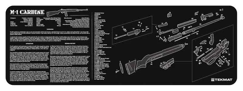 TEKMAT ARMORERS BENCH MAT - 12"X36" M1 CARBINE - Bulletproof Outfitters
